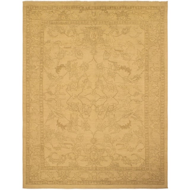 Boho Chic Sun-Faded Tan/Lt. Tan Hand-Knotted Rug - 9'4 X 12'2 | Chairish