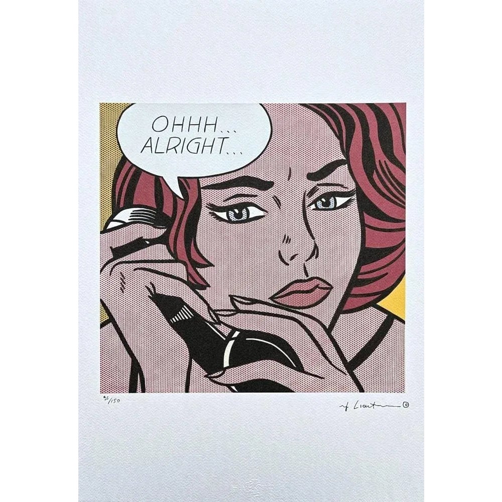 After Roy Lichtenstein, "Ohh Alright", 1990s, Silk-Screen | Chairish