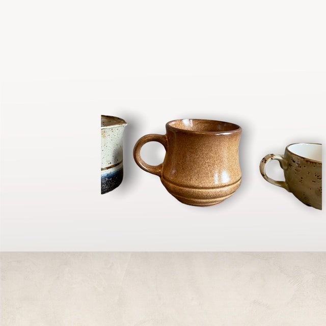 1960s Curated Collection of Vintage Handmade Mugs- Set of 4 | Chairish