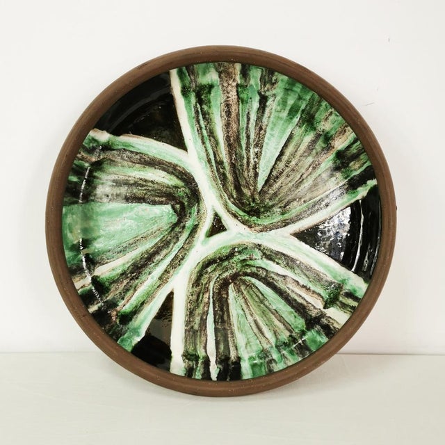 Large Mid-Century Ceramic Plate, Denmark, 1960s | Chairish