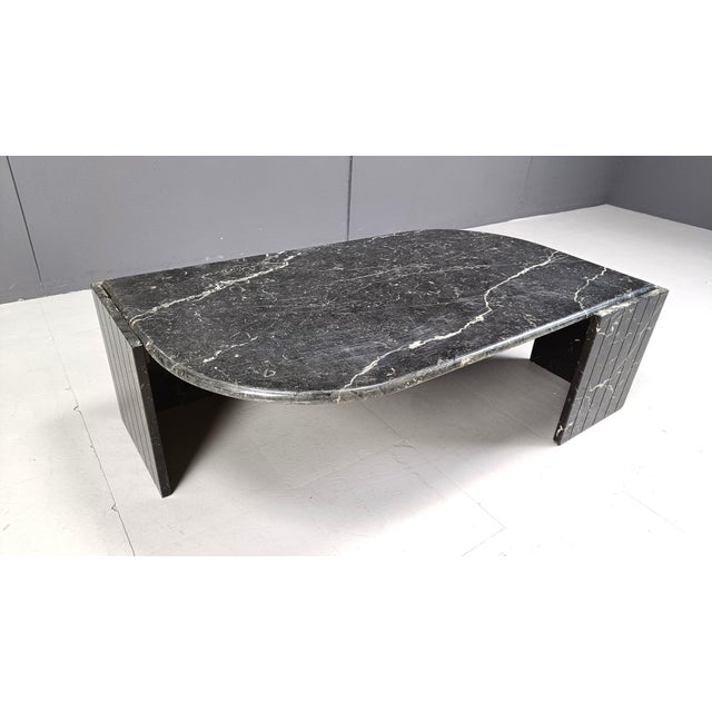 Vintage Black Marble Coffee Table from Roche Bobois 1970s Chairish