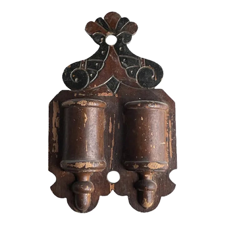 Antique Handmade Victorian Match Holder | Chairish