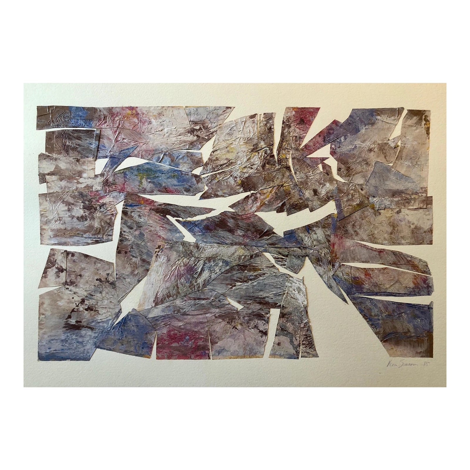 Vera Simons, MIxed Media Collage Assemblage Abstract Painting ...