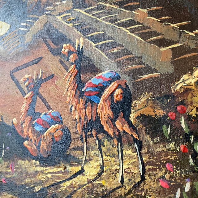 Hand Painted Llama Paintings- a Pair | Chairish