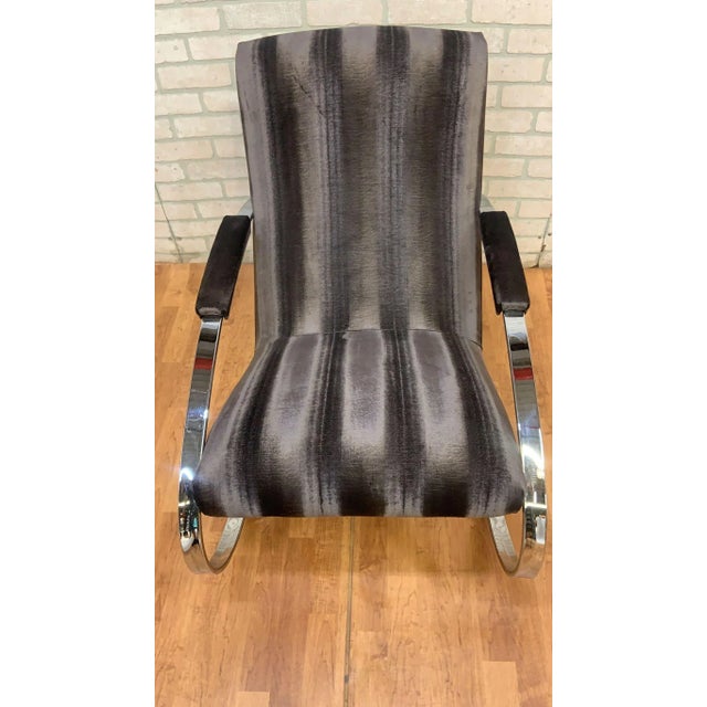 Mid Century Modern Chrome Rocking Chair by Guido Faleschini Newly ...