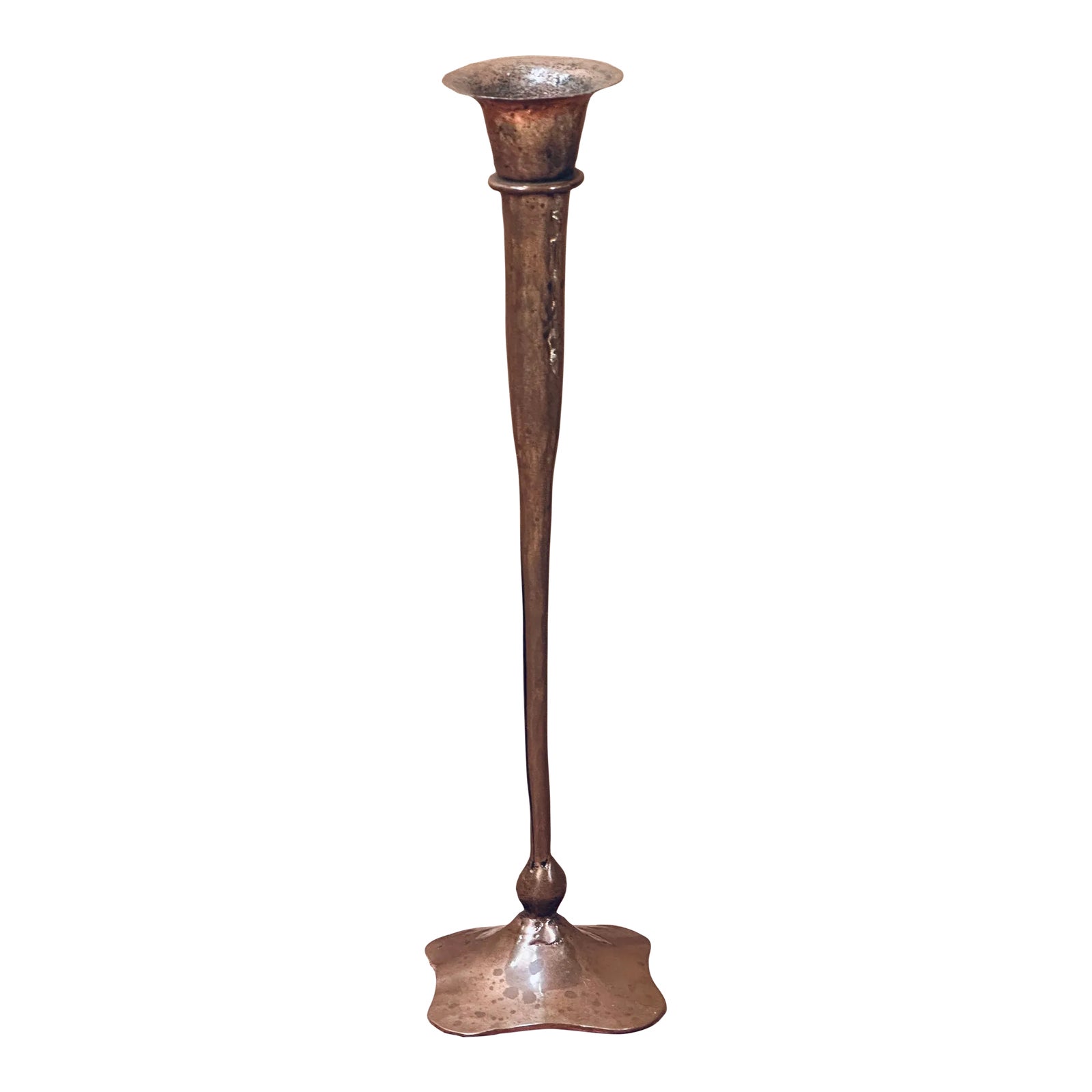 Hessel Studios "Enfold Me" Arts & Crafts Hammered Copper Candle Holder ...