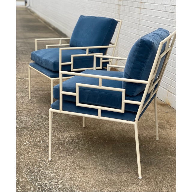 Mr. Brown London Fitzroy Blue Chairs - a Pair | Chairish