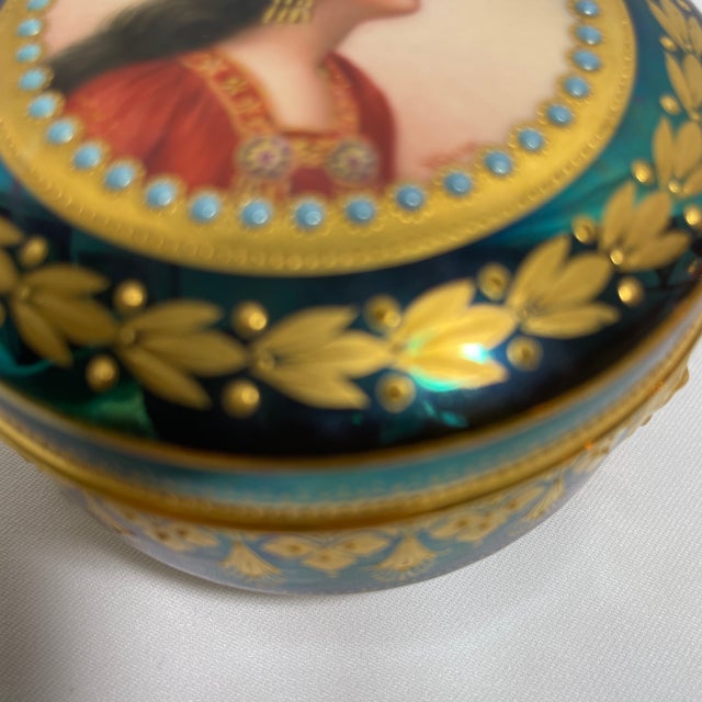 Mid 20th Century Royal Vienna Portrait Trinket Box | Chairish
