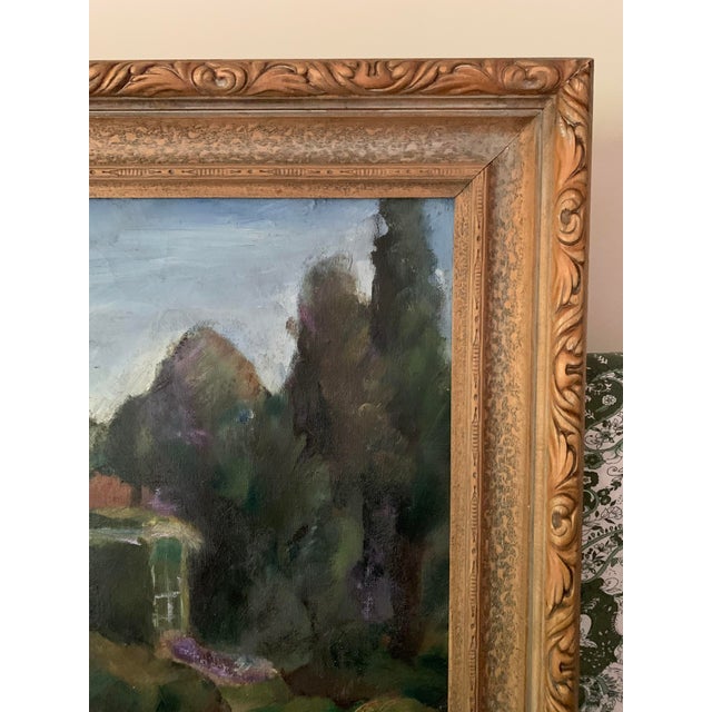 1930s Painting Man on a Park Bench by Jon Olsen, Signed and Framed ...