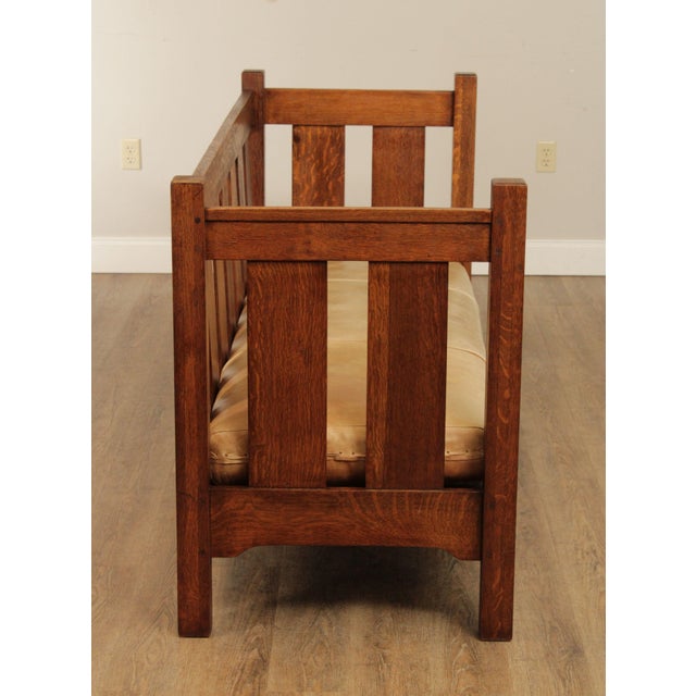 Arts & Crafts Antique Mission Oak Settle Sofa | Chairish