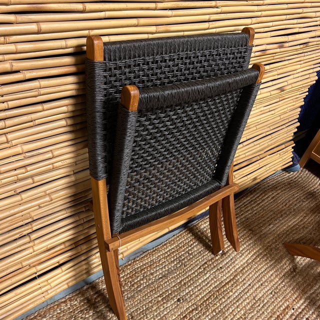 Pair of Teak Folding Lounge Chairs | Chairish