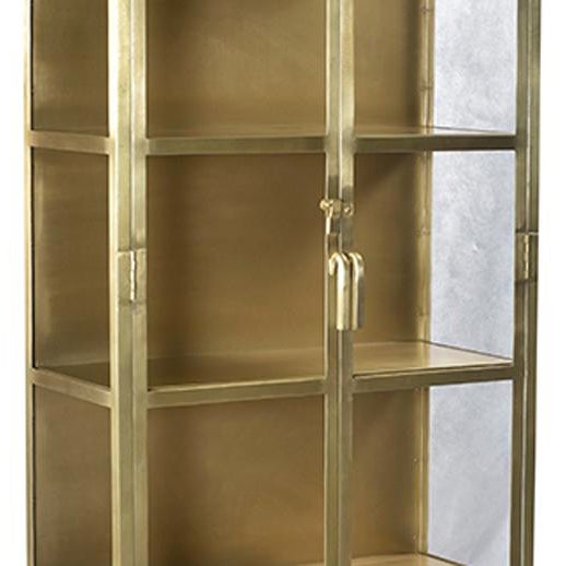 Brass Display Cabinet | Chairish