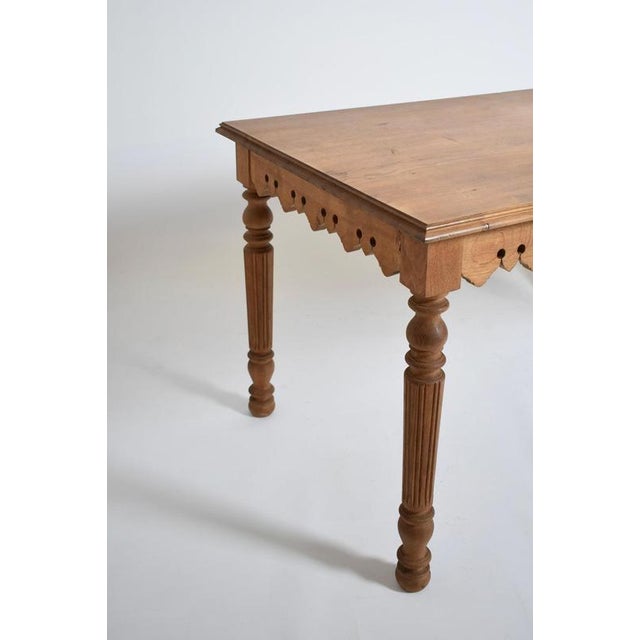 Rustic Console Table in Turned Oak | Chairish
