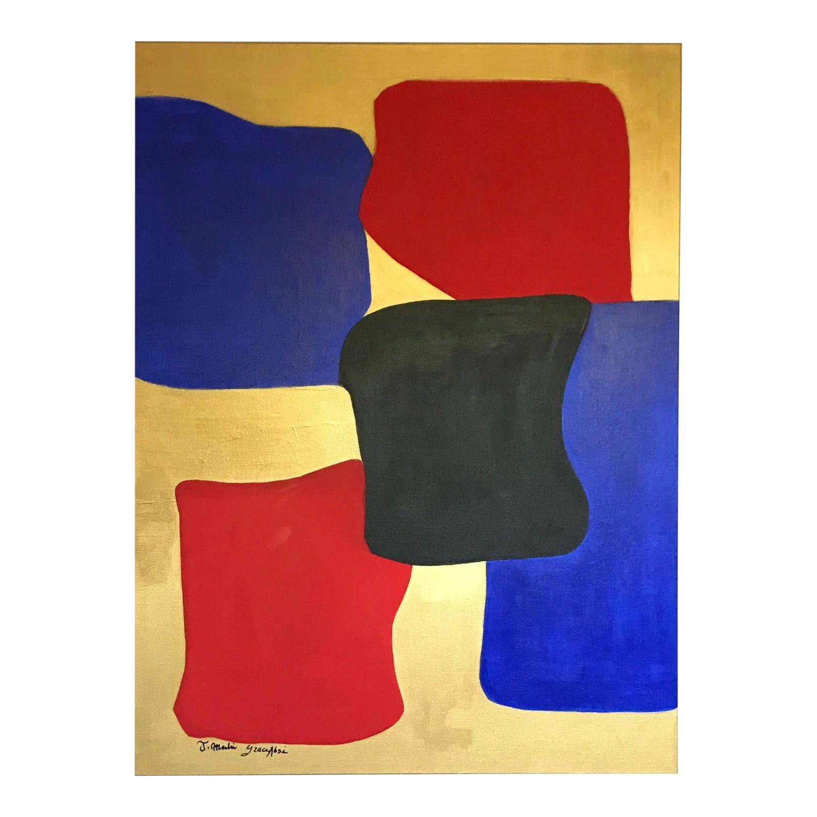 Grace Absi & J Merhi Composition 4 Acrylic Painting on Canvas 2019 ...