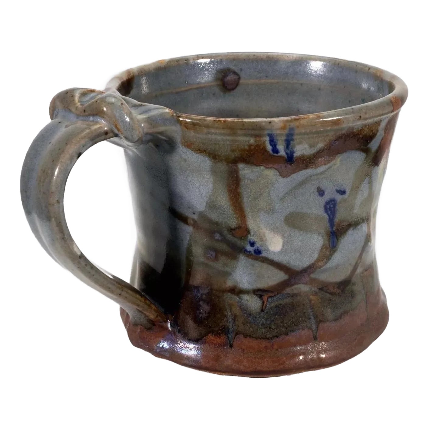 John Glick Ceramic Stoneware Mug IX Stamped Plum Tree Pottery | Chairish