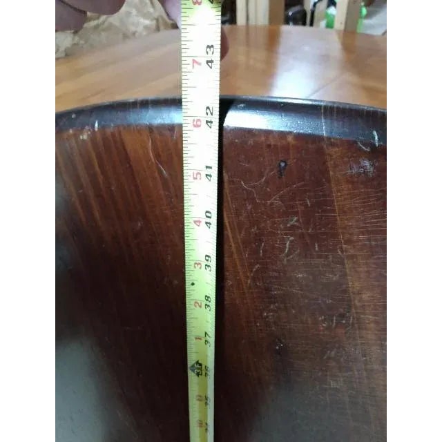 Ethan Allen Game Dining Round Pedestal Captains Pub Table | Chairish