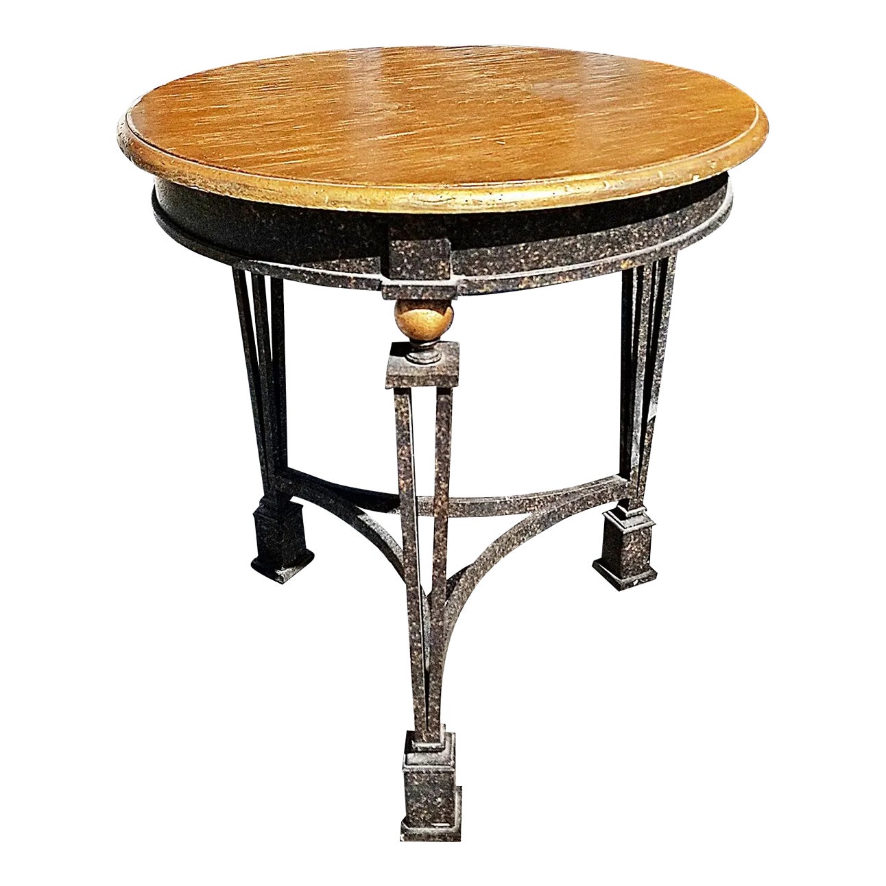 1970s Wrouught Iron Gueridon Center Table | Chairish