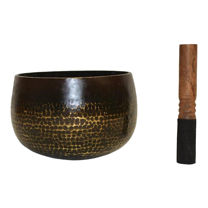 Japanese Antique Singing Bowl B4 Tone | Chairish