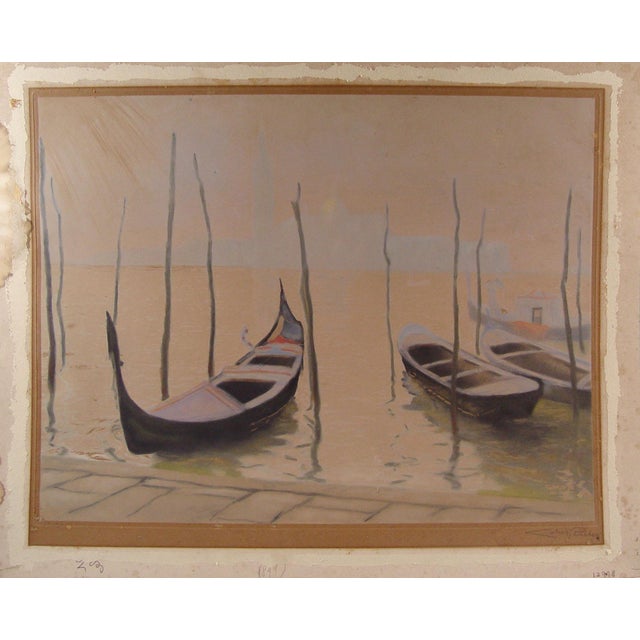 1920s Venice Misty Morning Lithograph | Chairish
