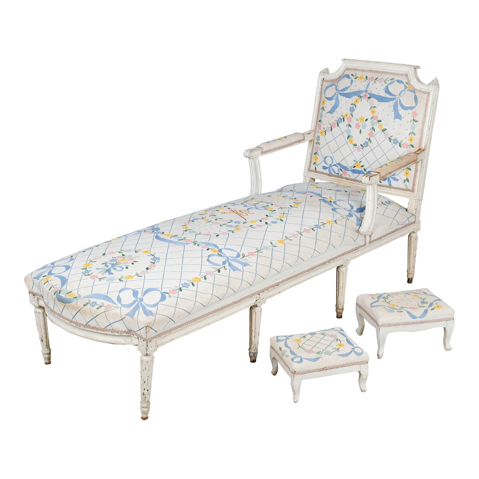 18th C. French Louis XVI Chaise Longue | Chairish