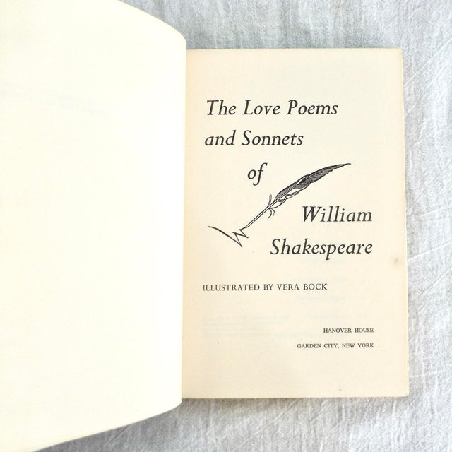 The Love Poems and Sonnets of William Shakespeare, 1957 Book | Chairish