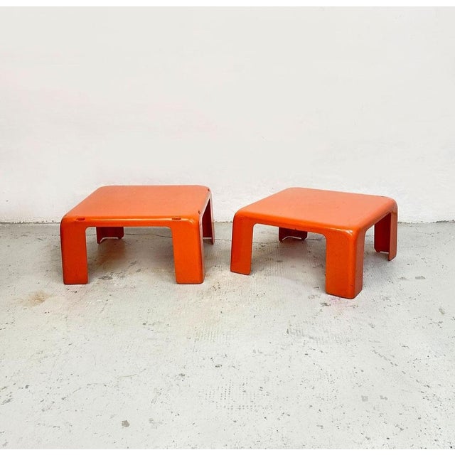 Space Age Italian Orange Plastic 4 Gatti Table by Mario Bellini for B&b ...