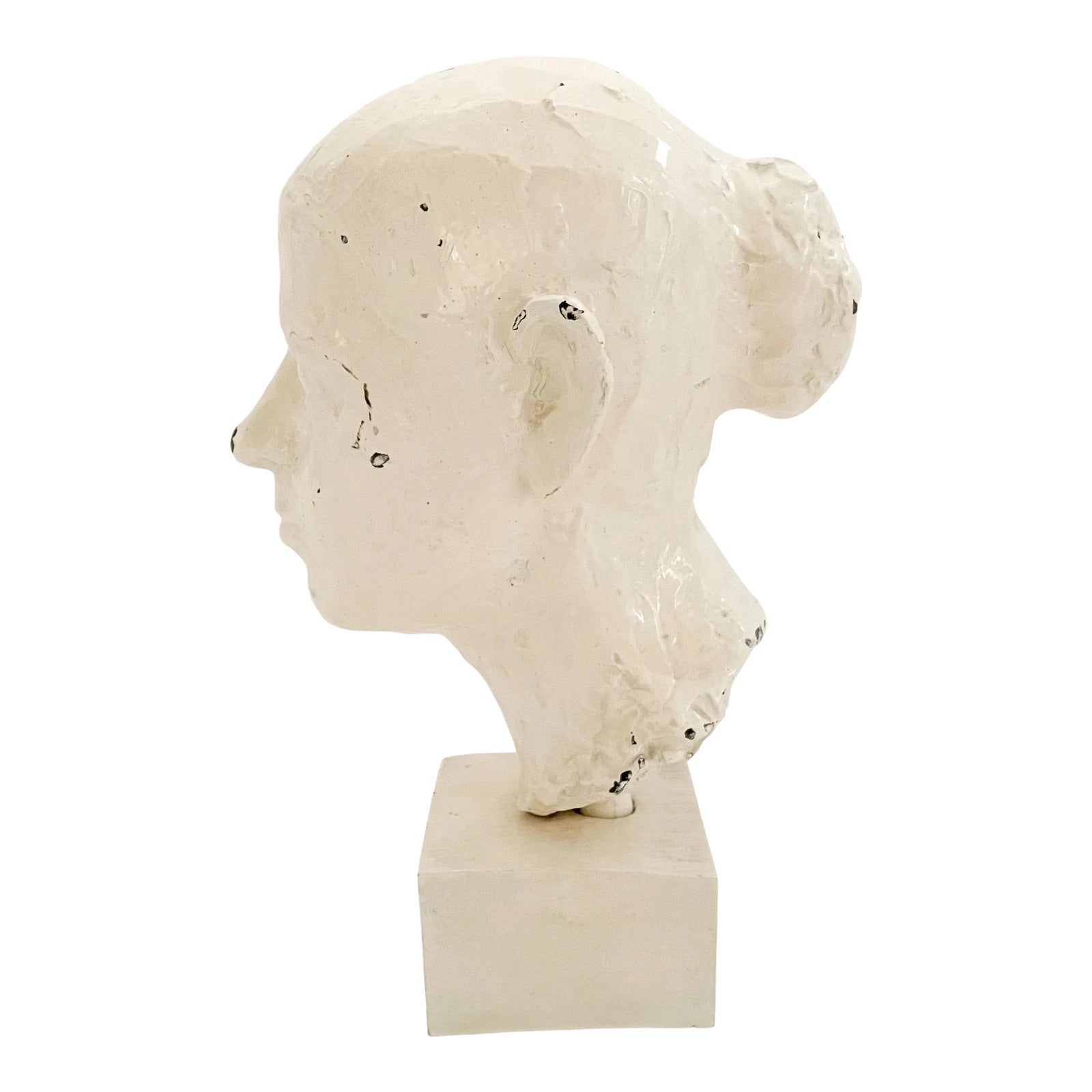 French White Cast Iron Female Bust Form C. 1940's | Chairish