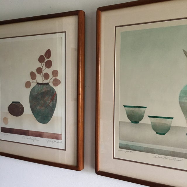 1980s Still Life Monoprints by Michael John March, Framed - a Pair ...