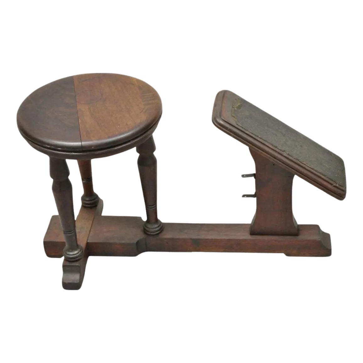 Antique Jacobean Walnut Shoe Shine Box Stool Vintage Retail Store Decor ...