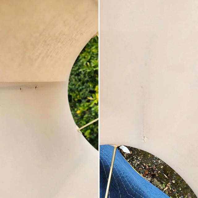 Vintage Traditional Natural Lamp Shades in Cream Trimmed With Brown ...