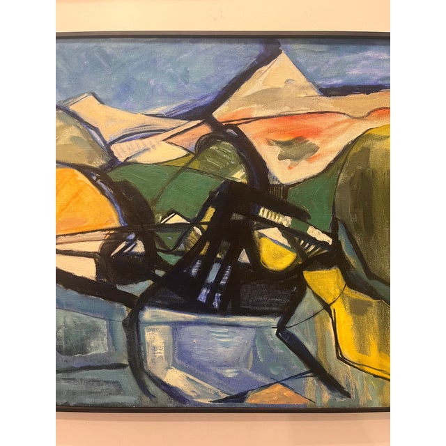 "Urban Sprawl" Abstract Oil Painting by Artist Peter Bruning | Chairish