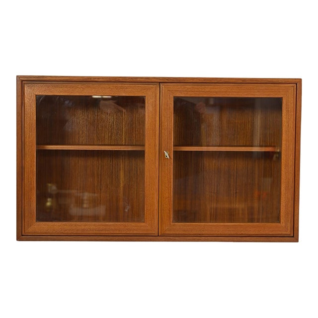 1960s Small Hanging Wall Cabinet With Lock | Chairish