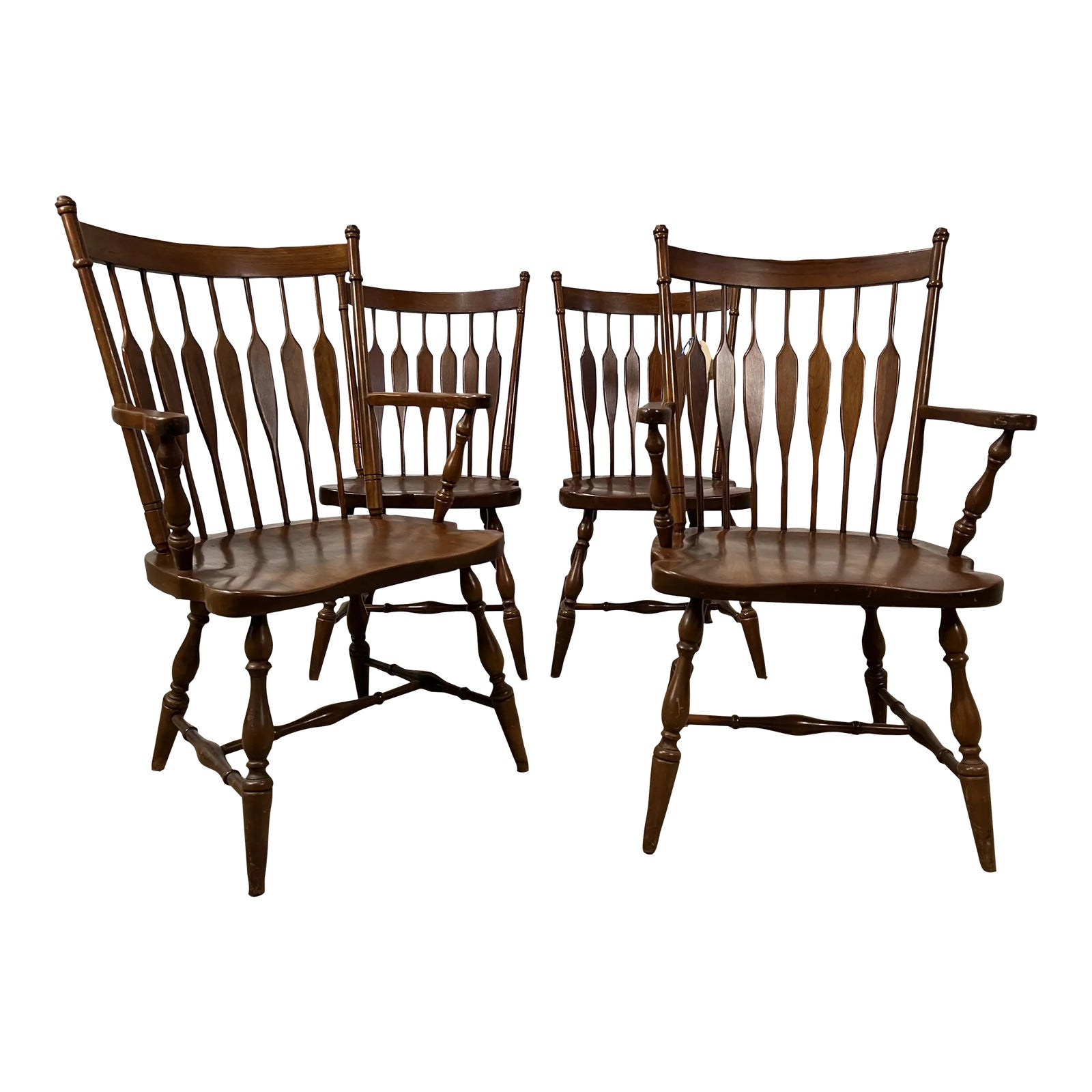 Mid 20th Century Vintage Solid Cherry Harden Dining Chairs - Set of 4 ...