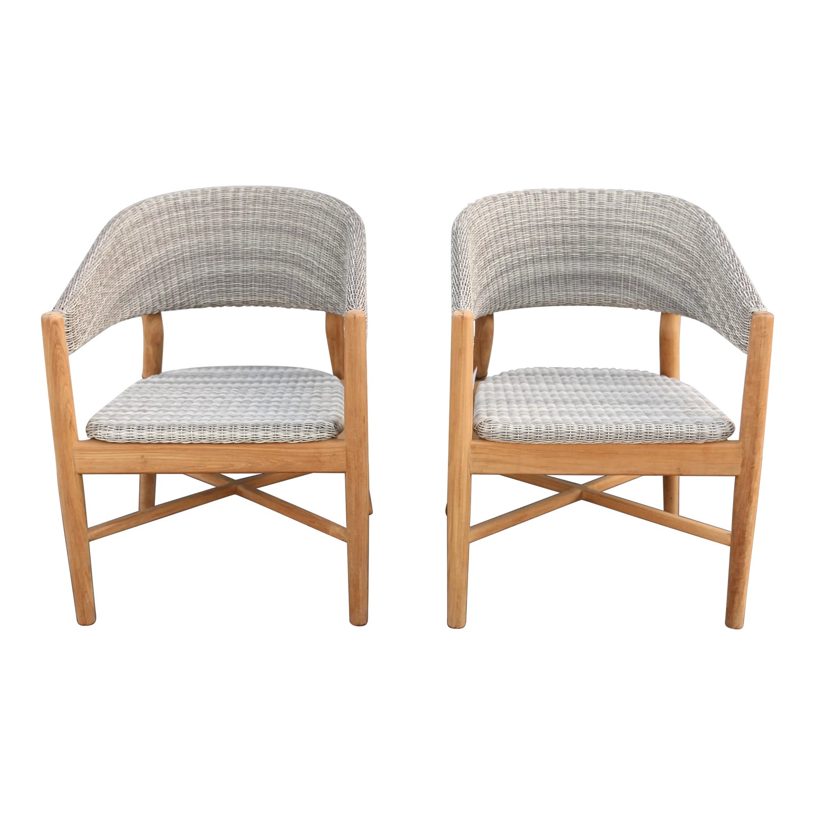 Palecek Desmond Outdoor Occasional Chairs - Set of 2 | Chairish