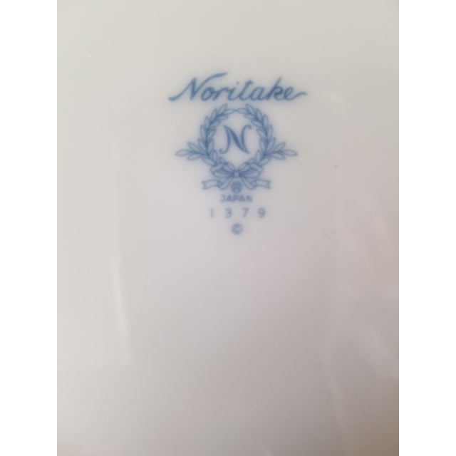 Noritake Blue Flowers & Trim Design Dinner Plates - Set of 5 | Chairish