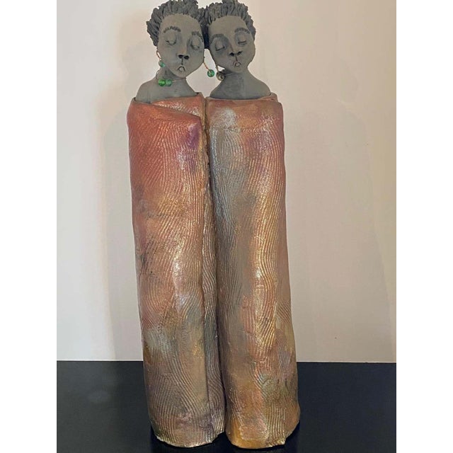 "Sisters" Two Women Ceramic Sculpture | Chairish