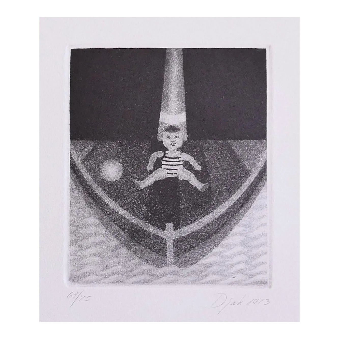 Zivko Djak, Dreamy, Etching, 1973 | Chairish