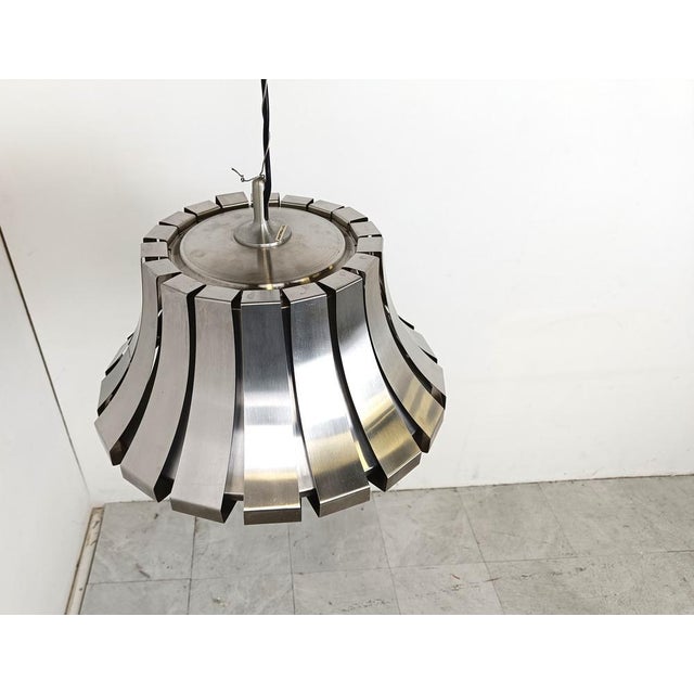 Mid-Century Steel Suspension Lamp by E. Martinelli for Martinelli Luce ...
