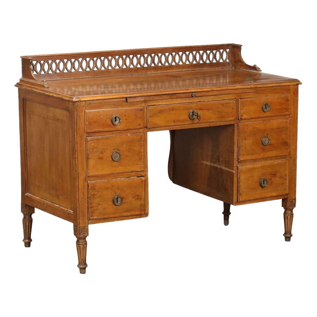 Antique Neoclassical Writing Desk in Walnut | Chairish