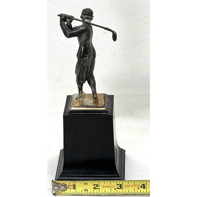 Antique 1929 Silverplate Figurative Womens Golf Club Championship ...