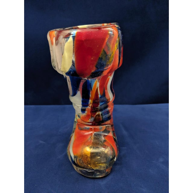 Murano Decor Blown Glass Art Glass Boot Venetian Multi - Colored ...