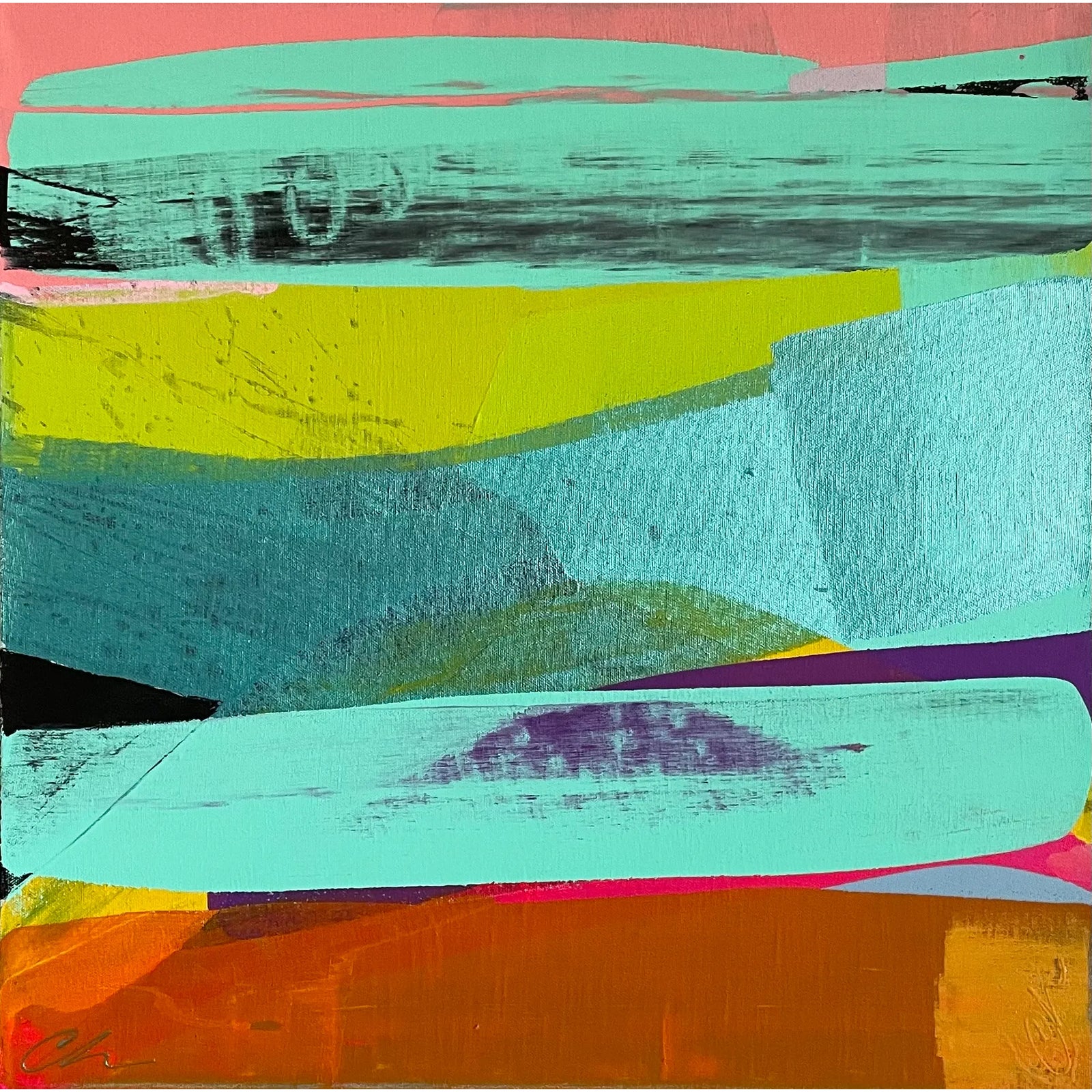 "Haleakala" Original Abstract Painting by Cathe Hendrick | Chairish