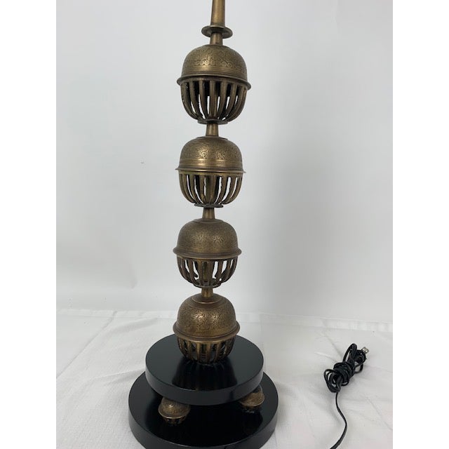 India Brass Bell Lamp With Double Bell Base | Chairish