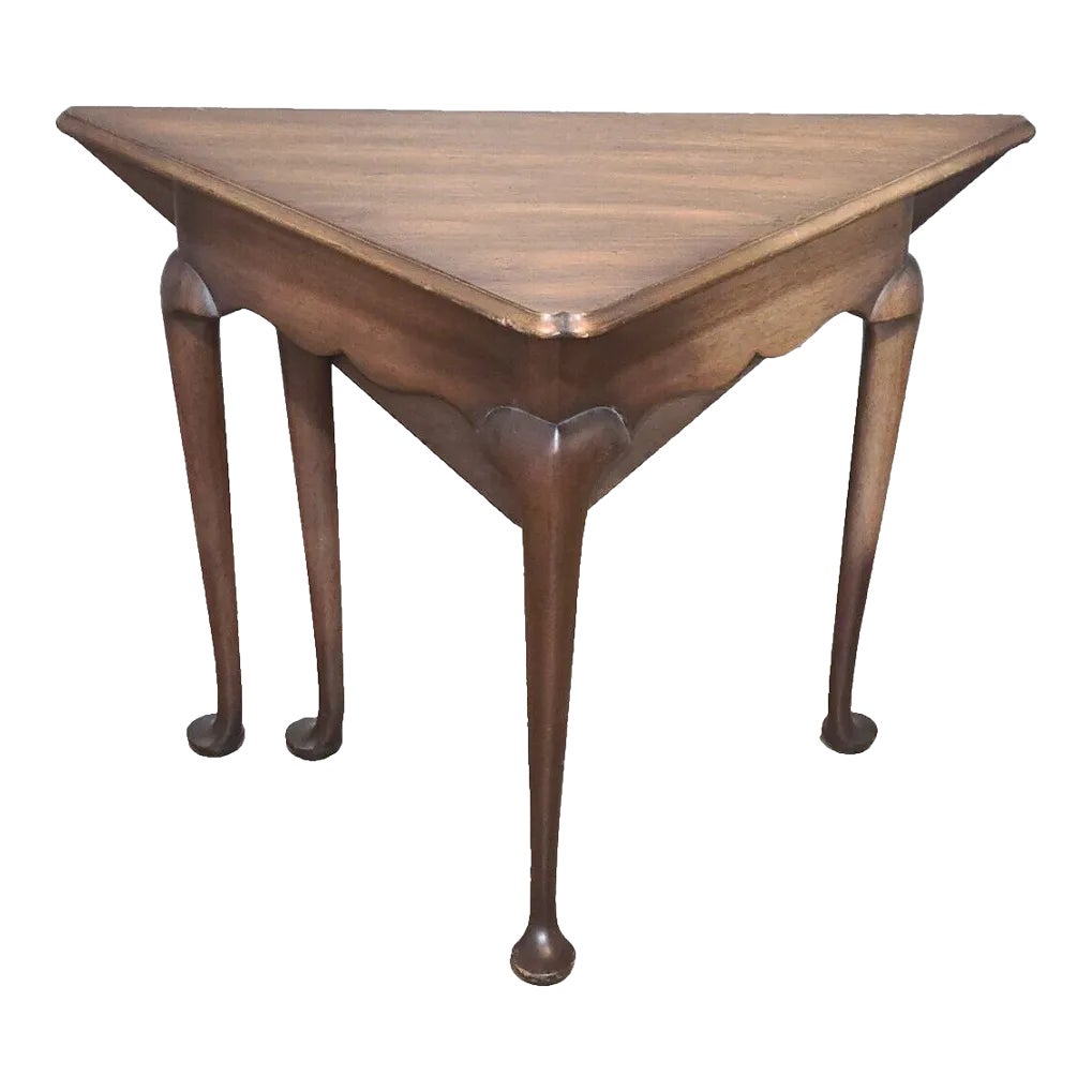 Mid 20th Century Kittinger Williamsburg Mahogany Corner Table Drop Leaf ...