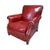 1950s Burgundy Leather Club Chair | Chairish