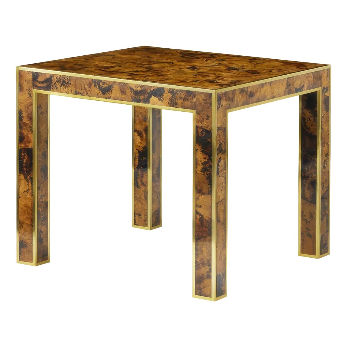 Faux Tortoise Shell End Table | Chairish