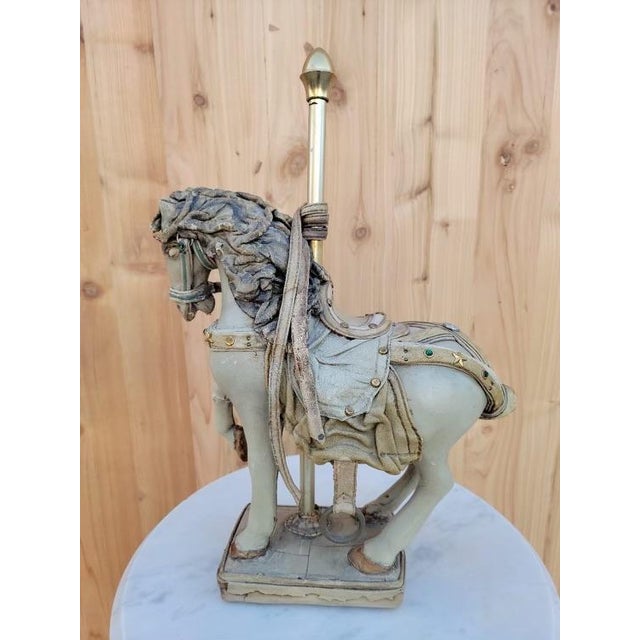 Late 20th Century Vintage Leather Carousel Horse Signed by Teresa ...