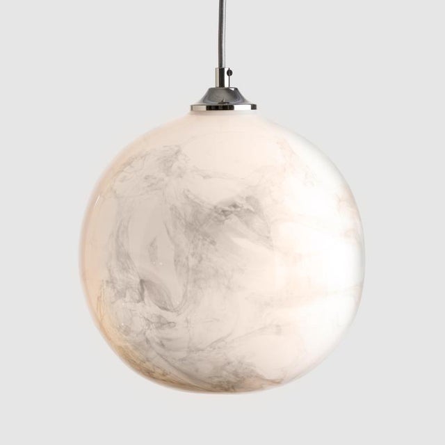Mineral Pendant Large Marble Glass Colour | Chairish