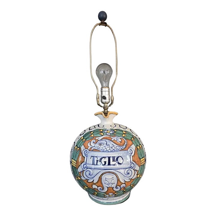 1960s Deruta Oil Pitcher Lamp | Chairish