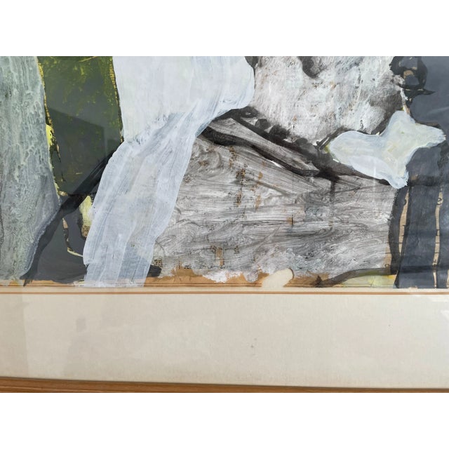 1984 "Strange Encounter" Contemporary Abstract Figurative Mixed-Media ...